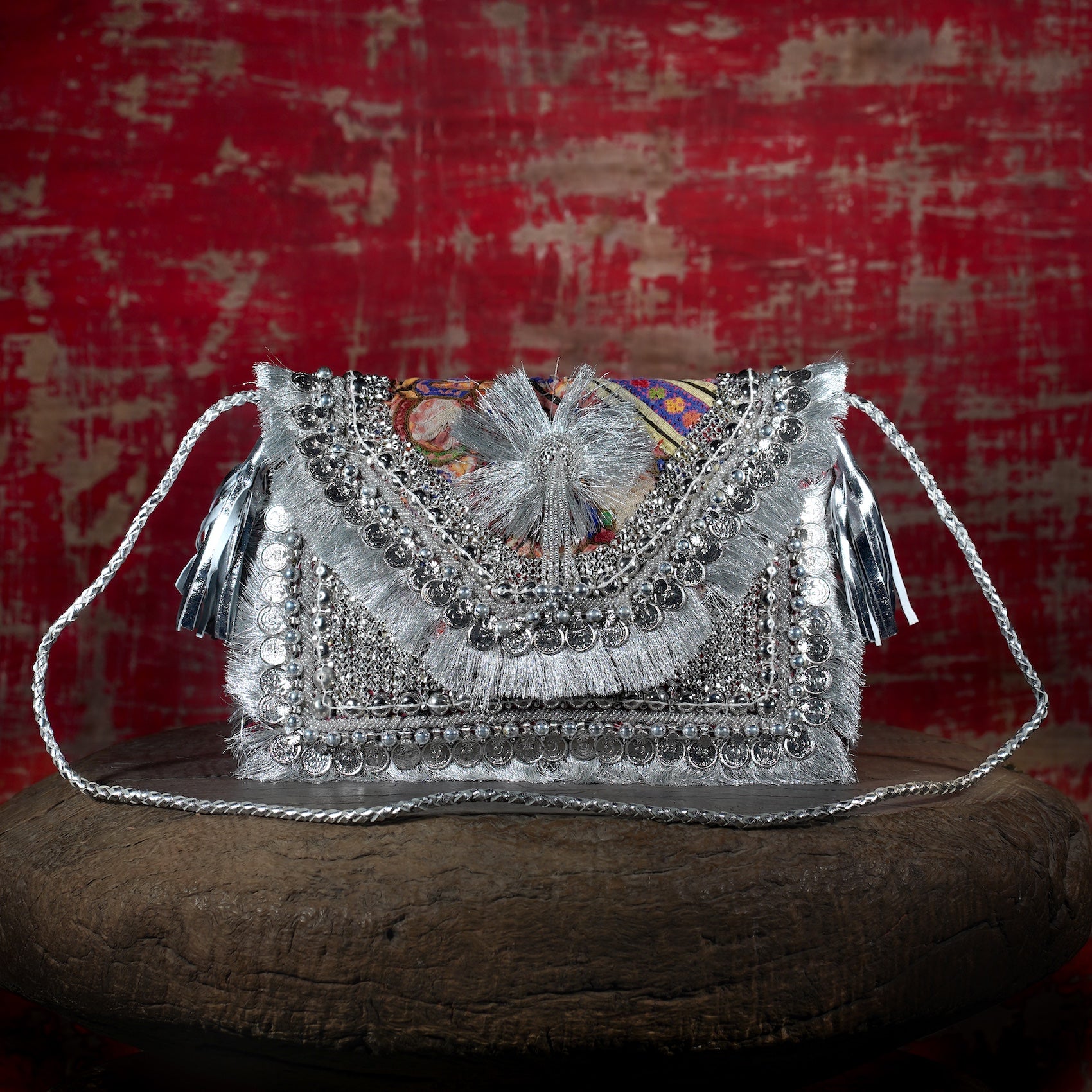 Silver Festive Clutch 012